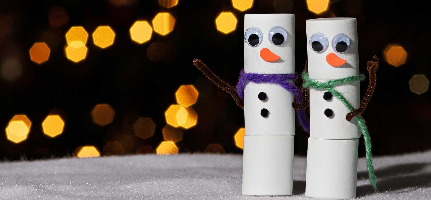 Christmas Crafts - Toilet roll snowmen